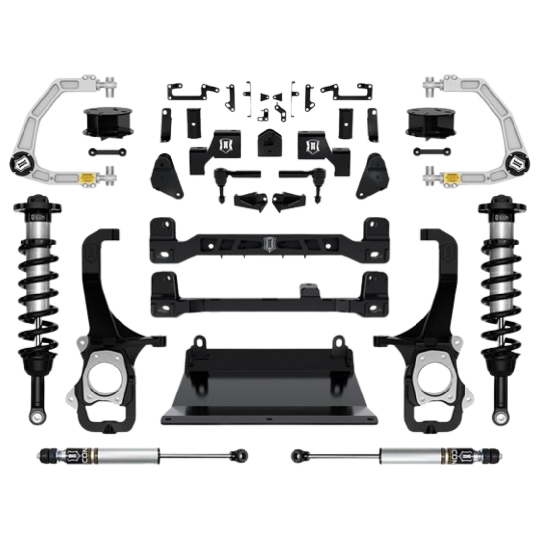 Icon | 6" Lift | Stage 2 Suspension System | W/ Billet Upper Control A ...