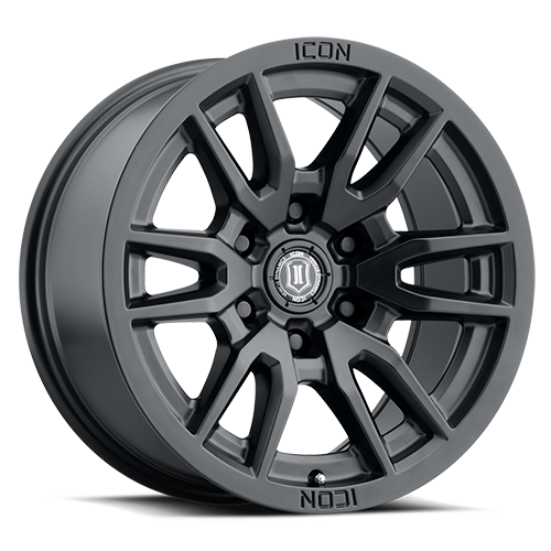 ICON ALLOYS | Vector 6 | Satin Black | 17x8.5 | 6x5.5 | 0 Offset | 4.7 ...